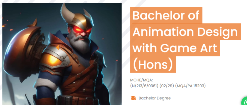 Bachelor of Animation Design with Game Art (Hons) – Your Pathway to a ...
